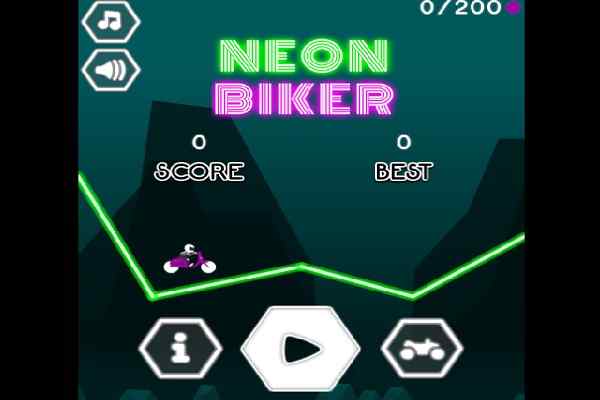 Neon Biker, Bike Games - Play Online Free : Atmegame.com