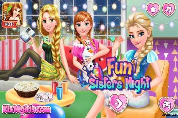 Fun Sisters Night, Dressing Games - Play Online Free : Atmegame.com