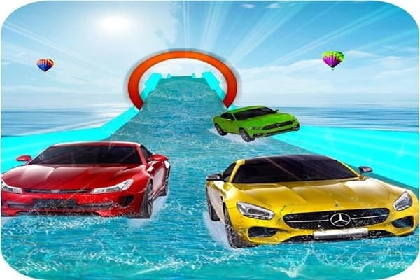Water Slide Car Stunt Racing Game 3D Game, Car - Play Online Free Games ...